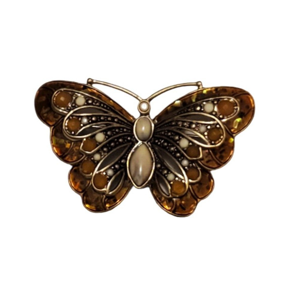Liz Claiborne | Jewelry | Vintage Liz Claiborne Lc Butterfly Brooch Pin ...